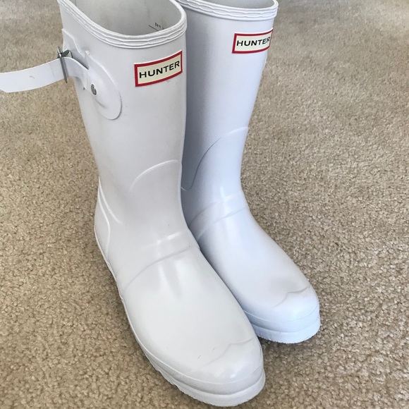 Hunter | Shoes | White Hunter Boots Size 5 | Poshmark
